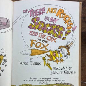 There Are Rocks in My Socks: Vintage Children's Book, 1979 - Etsy