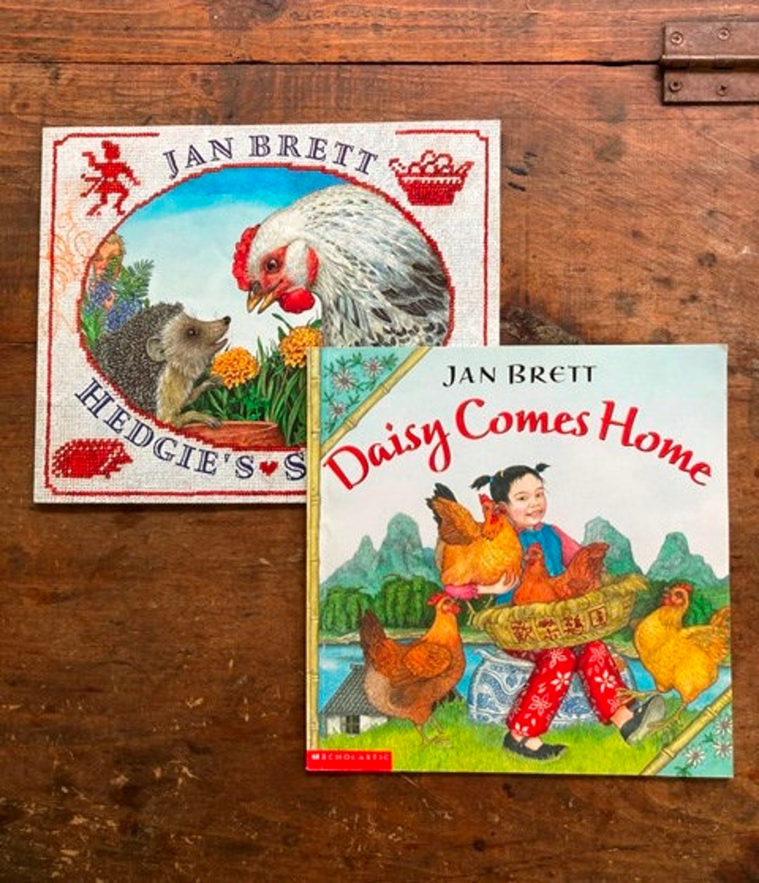 Jan Brett Hedgie's Surprse & Daisy Comes Home Animal Children's Picture ...