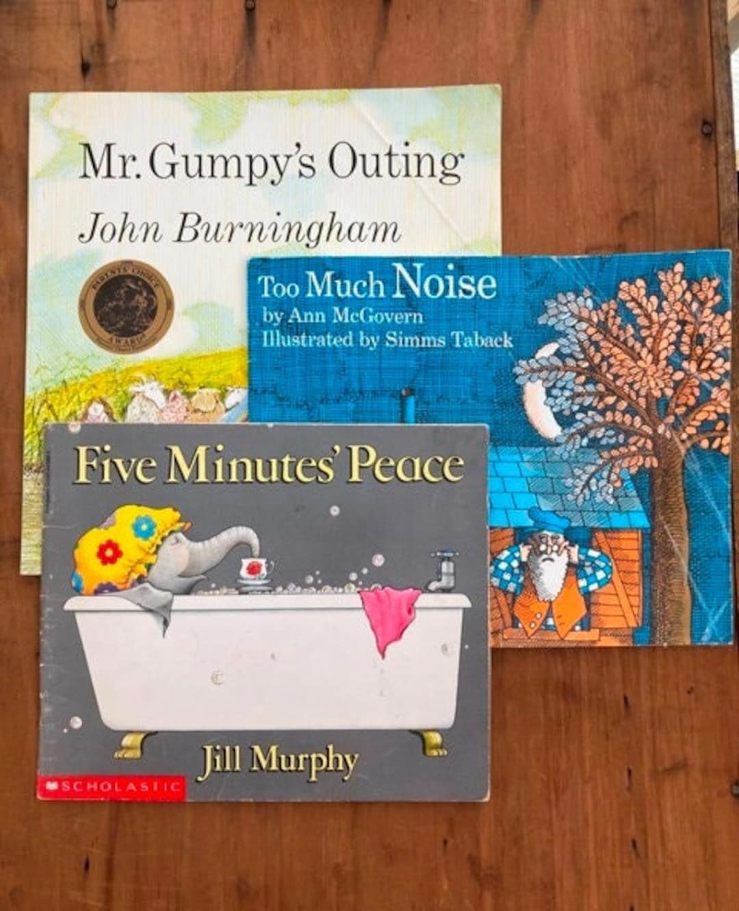 Five Minutes' Peace by Jill Murphy Too Much Noise by Ann Mcgovern Mr ...