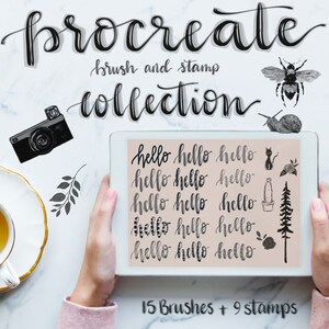 Procreate App Brushes iPad - Digital Calligraphy Tools - Apple Pencil ...