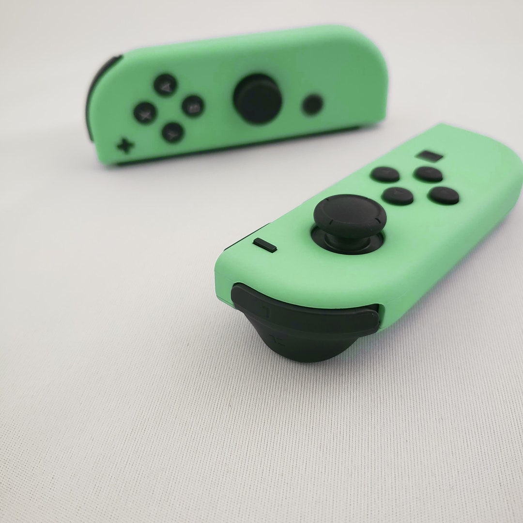 Custom Mint Green Soft Touch Joy Con Controller for Nintendo - Etsy