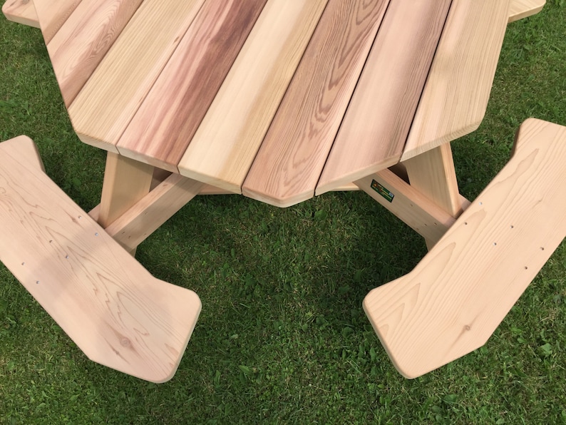 49" Octagon Top Picnic Table Western Red Cedar - Etsy