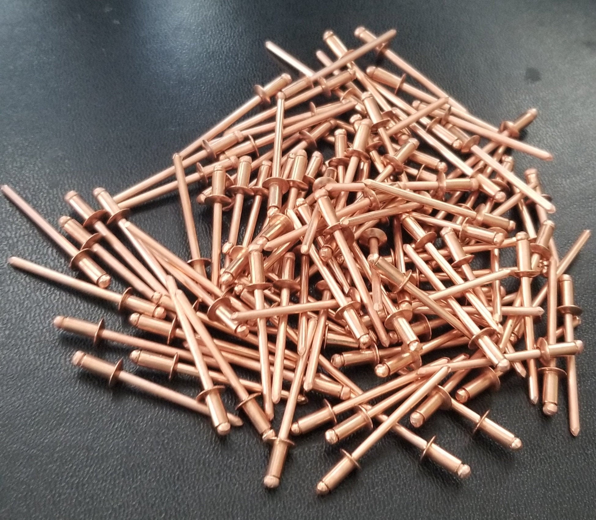 Copper-plated Copper Steel Mandrel Blind Open End Button Head 1/8" #42 ...