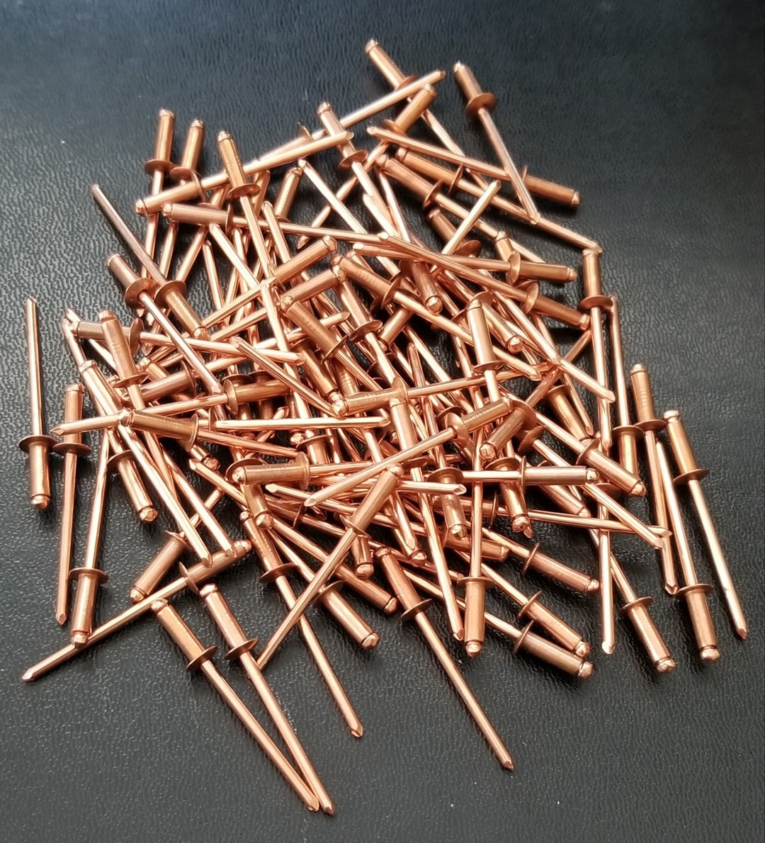 Copper Rivet Copper Plated Steel Mandrel Blind Open End Button Head 1/8 ...
