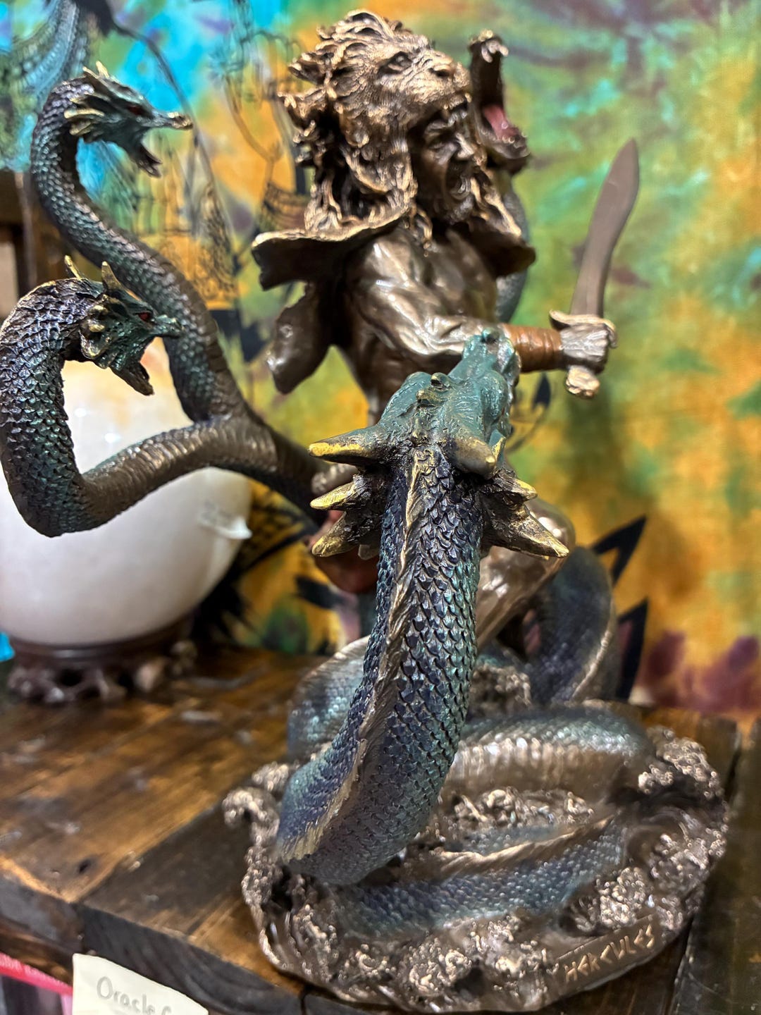 Hercules Statue 12 1/2 Inch | Greek Mythology Decor | Hercules Vs Hydra ...