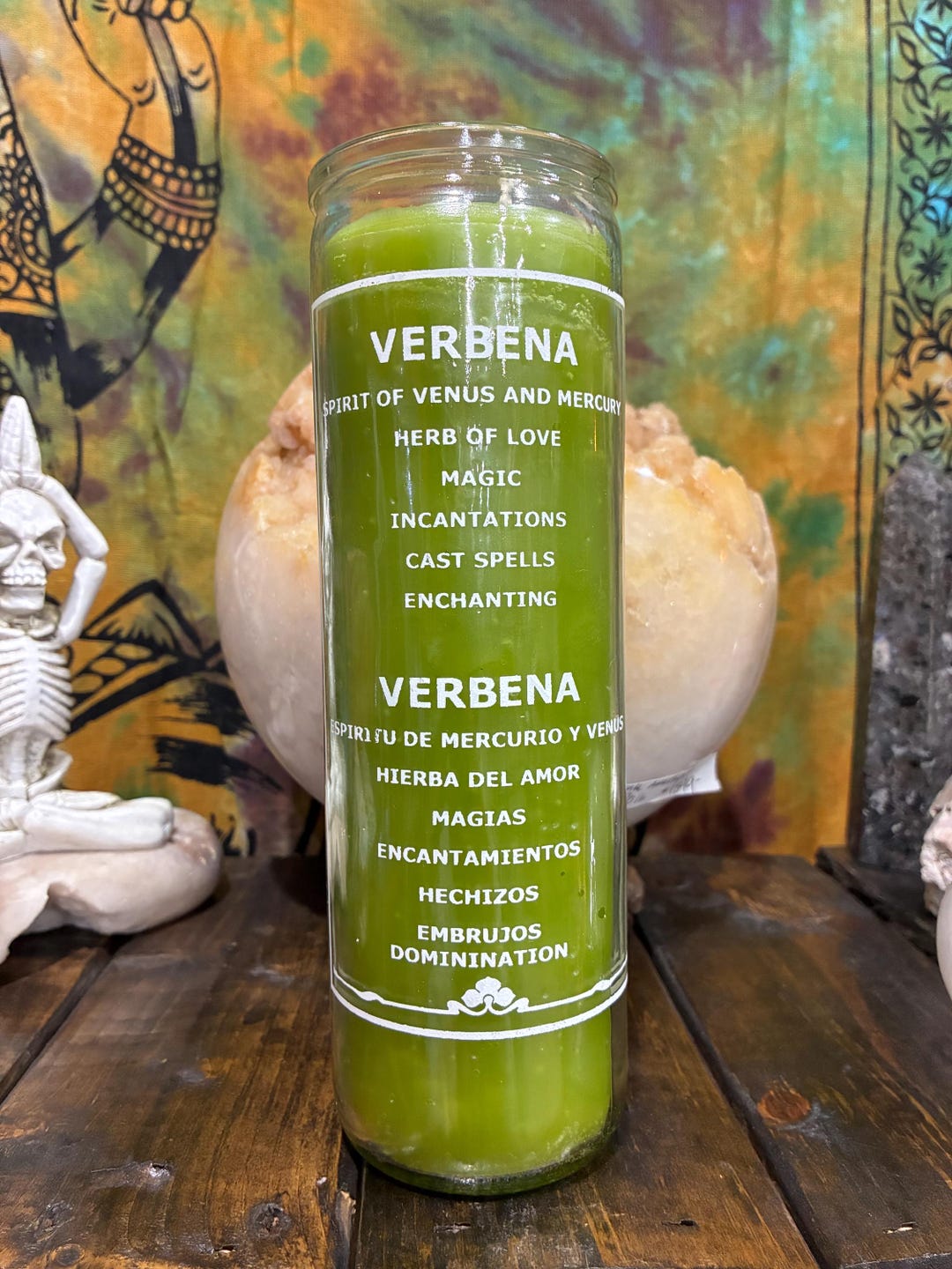 Verbena Candle – Spirit of Venus & Mercury | Herb of Love Ritual Candle ...