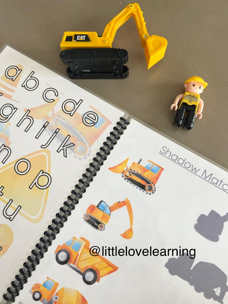 CONSTRUCTION WORKBOOK Toddler Preschool First Construction - Etsy