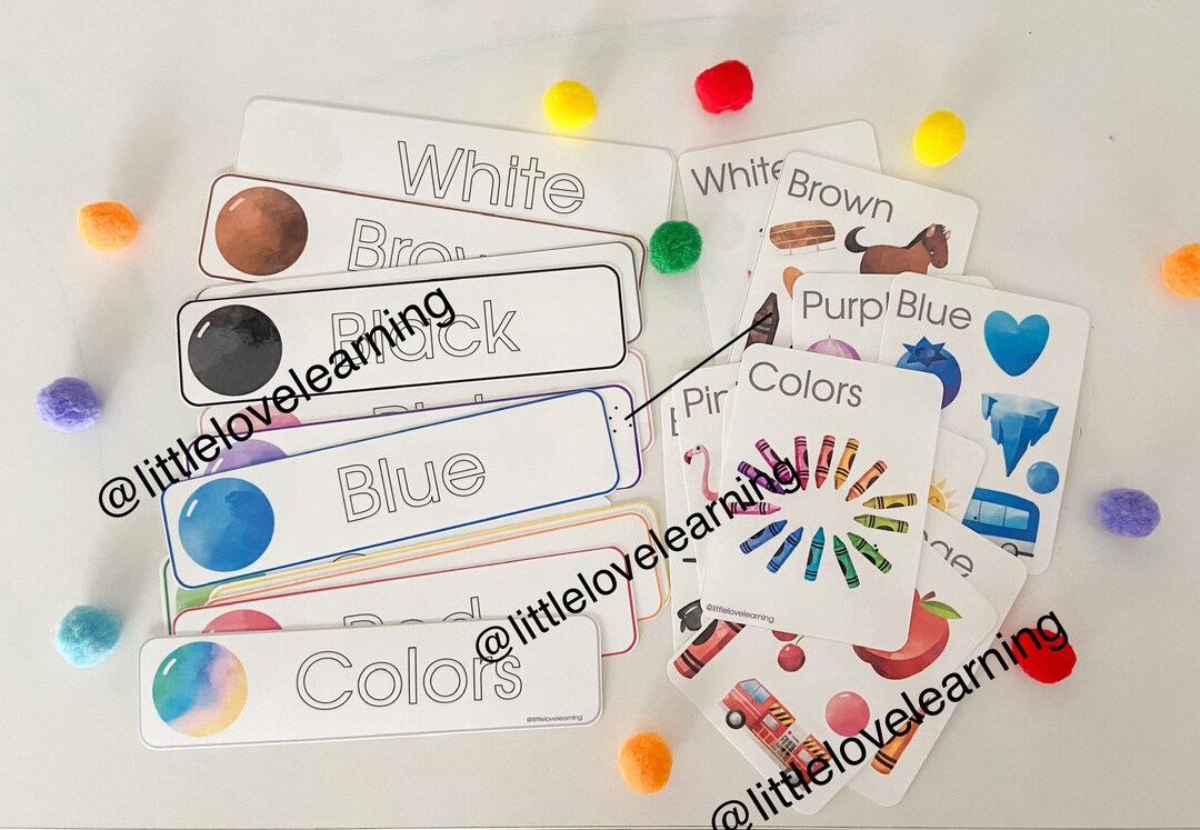 COLOR PACK Learn Color Names Sorting Color Cards Color Flashcards ...