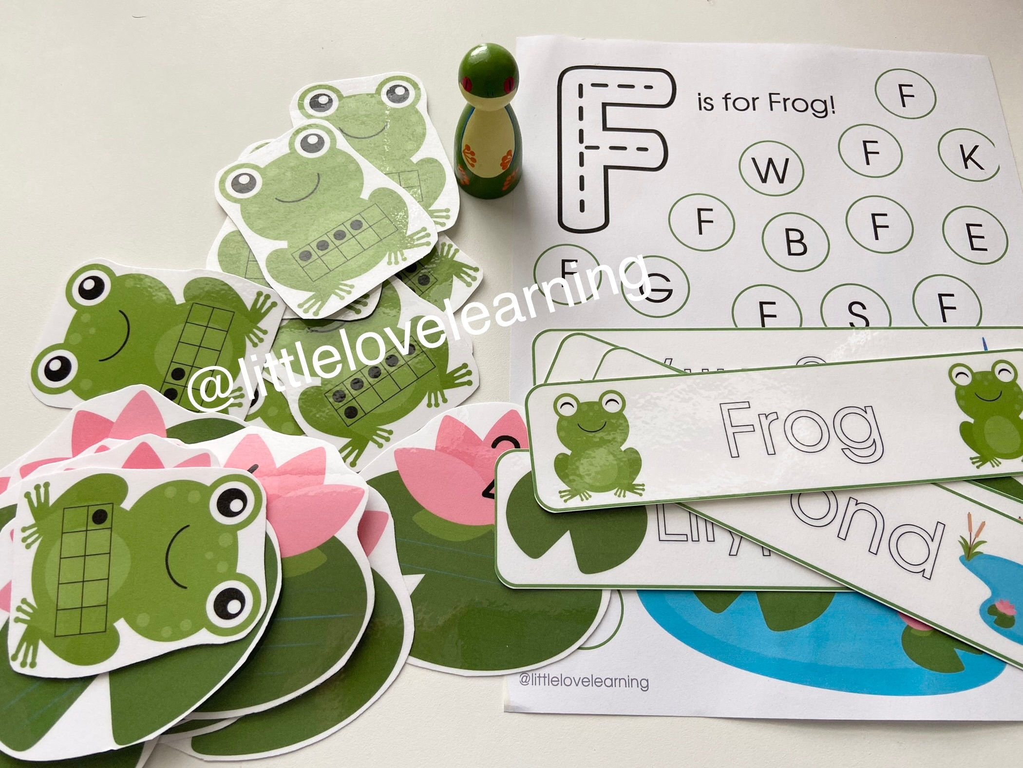 Frog Mini Pack: Preschool Learning Activity (digital Download) - Etsy