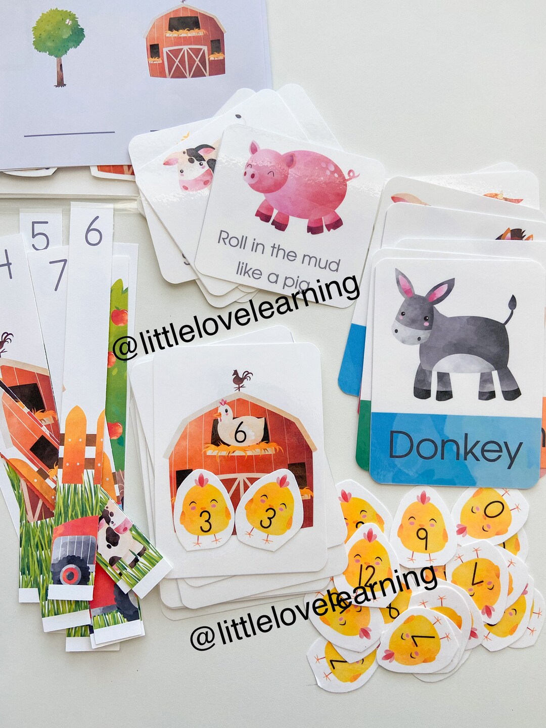 FARM MINI PACK Farm Activities Counting Tracing Spelling Words ...