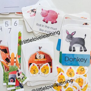 FARM MINI PACK Farm Activities Counting Tracing Spelling Words ...