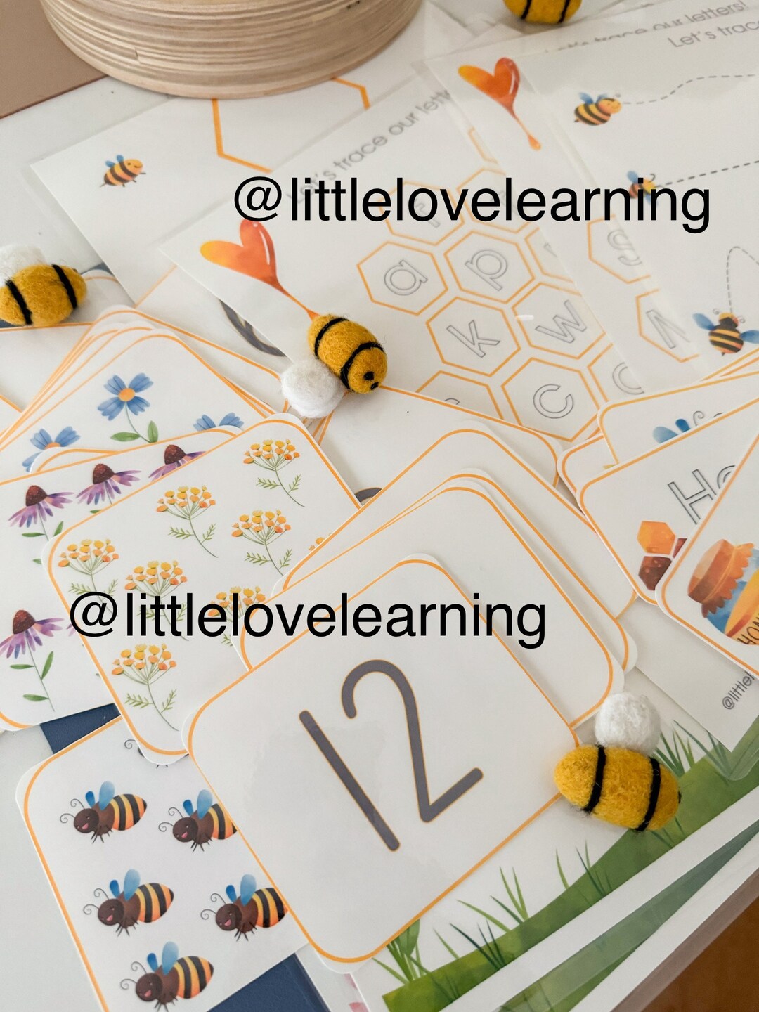 BEE MINI PACK Bee World Bees Science Math Counting Tracing Letters ...