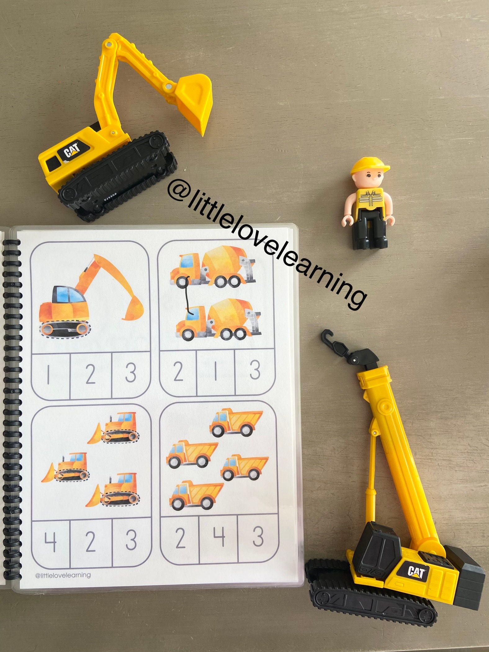 CONSTRUCTION WORKBOOK Toddler Preschool First Construction Pack ...