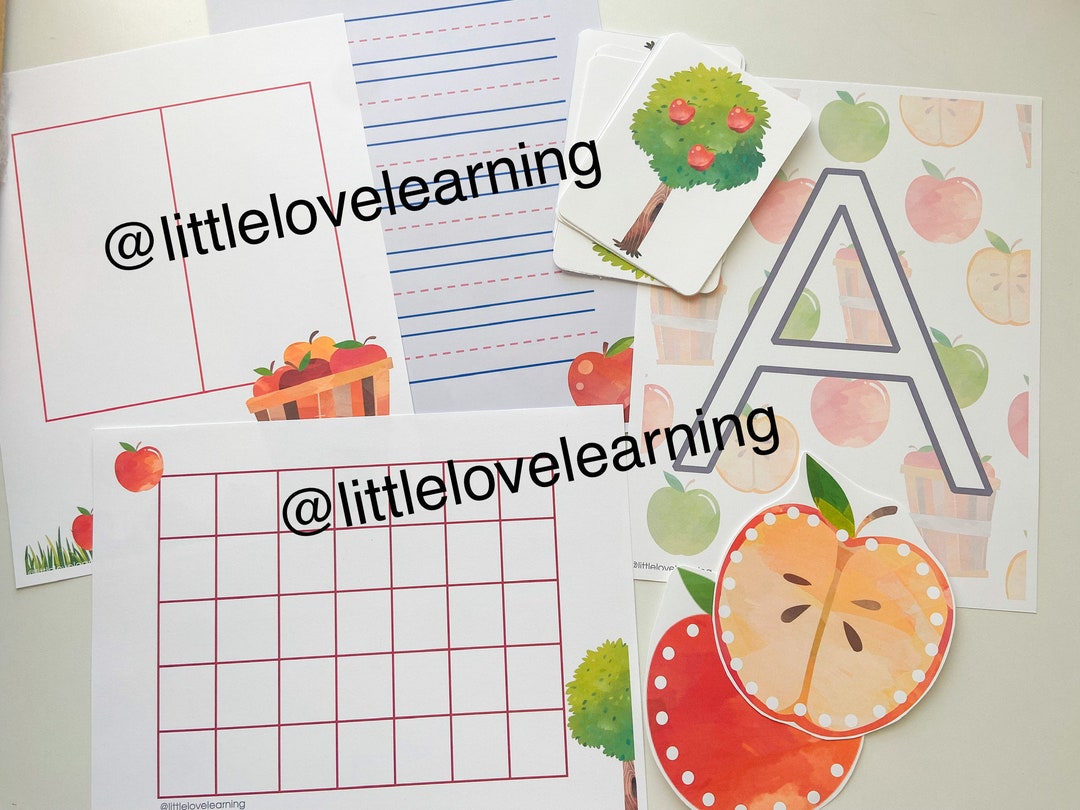 APPLE PACK Apple Learning Pack Alphabet Tracing Numbers Counting Math ...