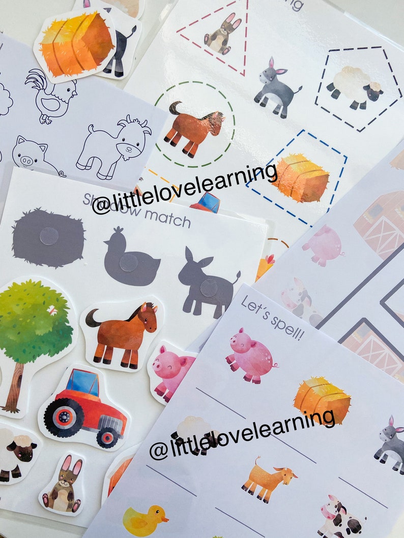 FARM MINI PACK Farm Activities Counting Tracing Spelling Words ...