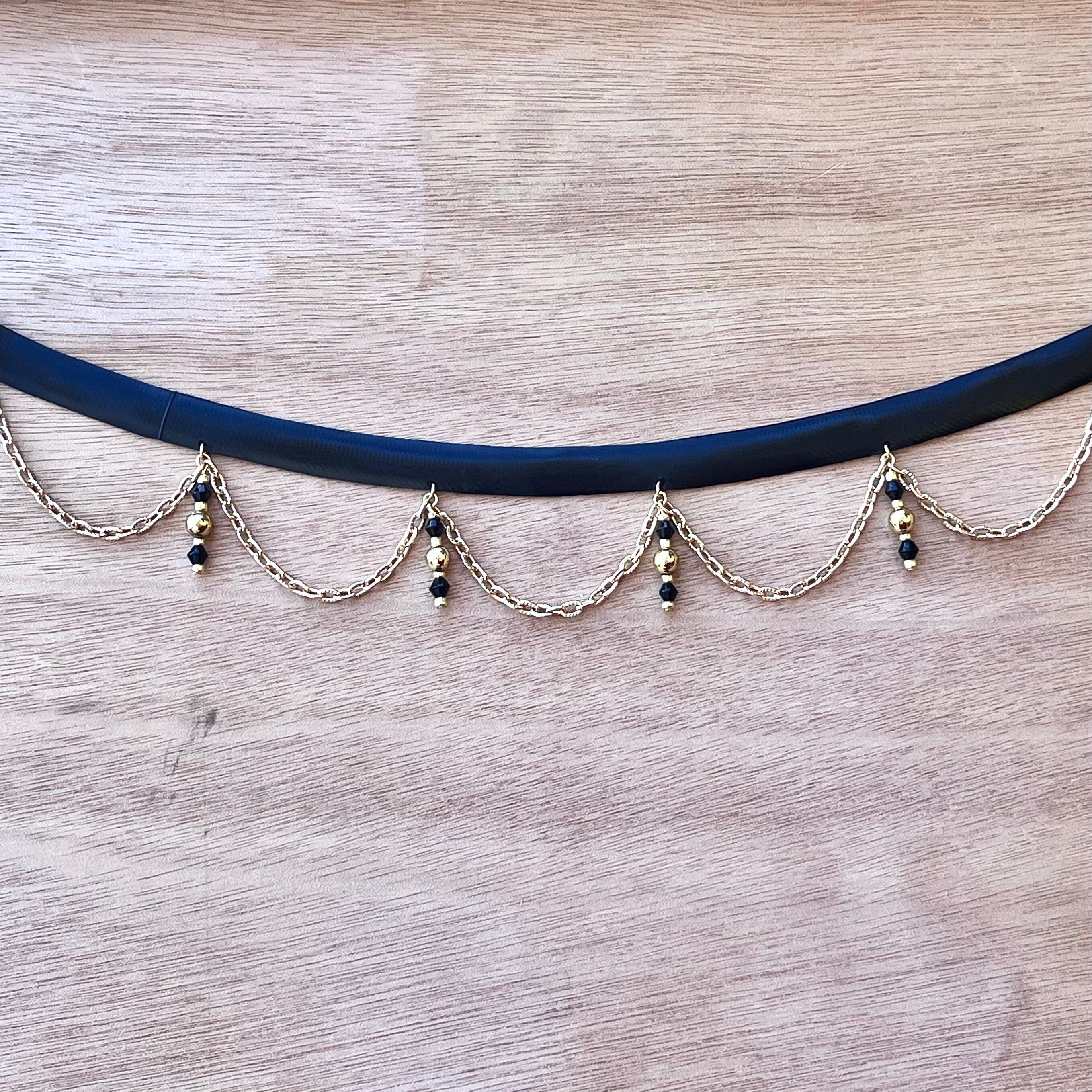 Gothic Victorian Choker Upcycled Rubber Few-of-a-kind Handmade Faux ...