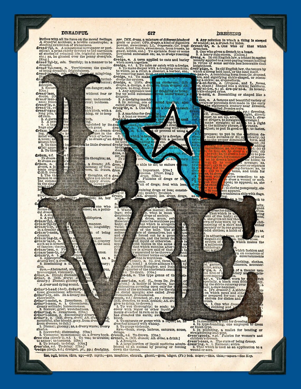 Buy 2 Get 1 Free Texas Love Dictionary Page - Etsy
