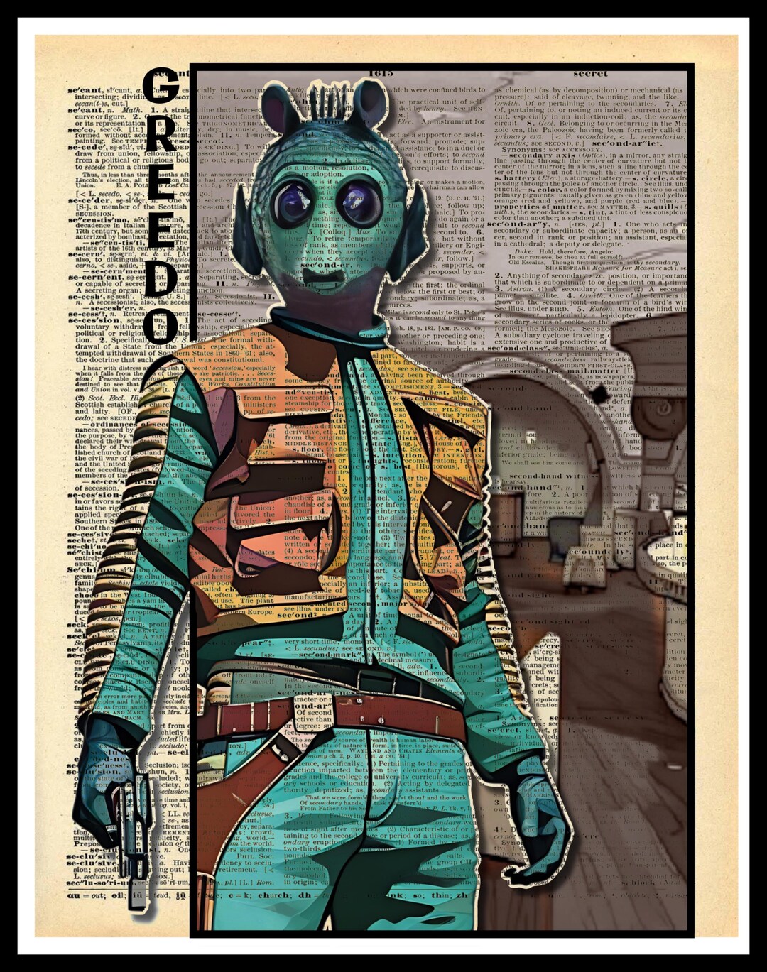 Buy 2 Get 1 Free Mix & Match Greedo Star Wars Dictionary Fan Art - Etsy