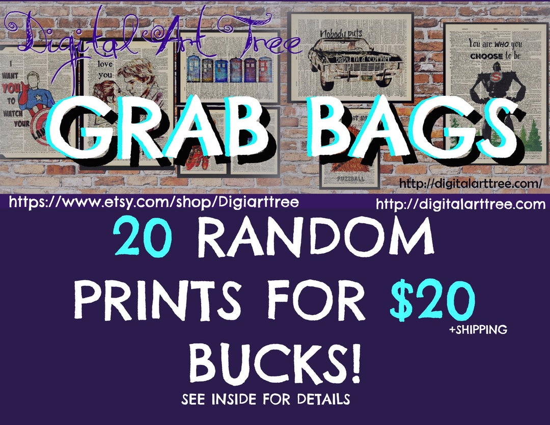 Grab Bag 20 Prints for 20 + Shipping - Etsy