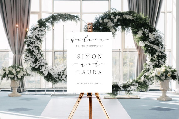 Wedding Welcome Sign Instant Download Editable With Canva - Etsy