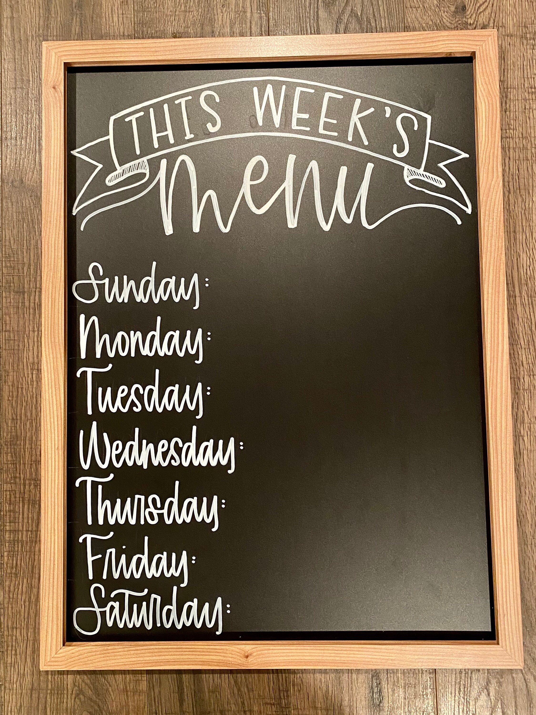 Kitchen Chalkboard Dinner Menu Chalkboard Reusable Etsy
