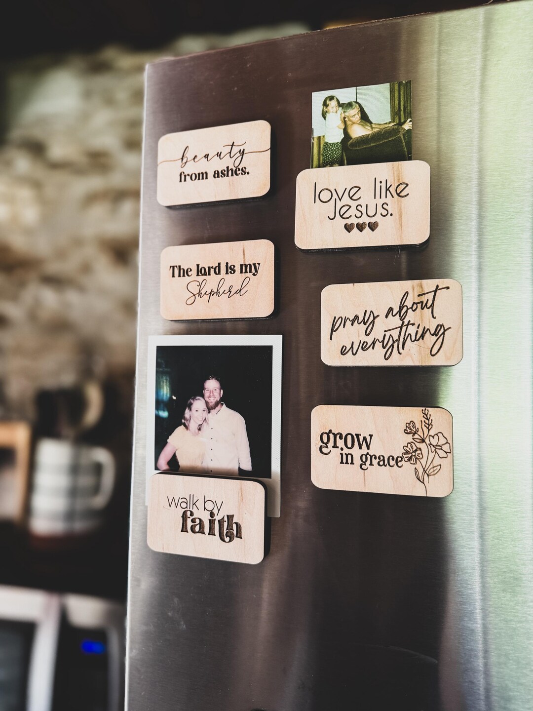 Engraved Maple Fridge Magnets, Religious Gift - Etsy