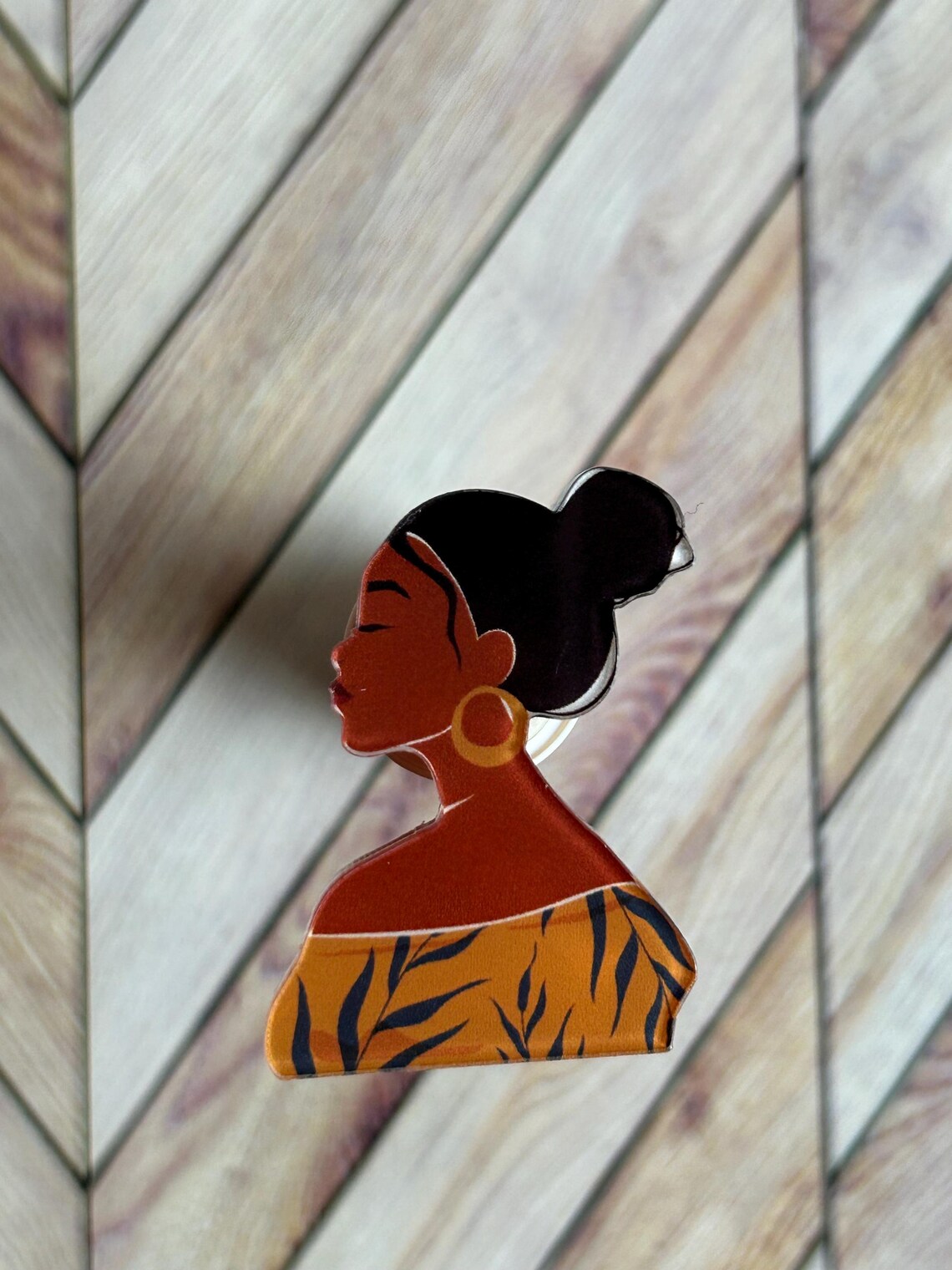 Acrylic Pin|african American Woman| Natural Hair Acrylic Pin|portrait ...