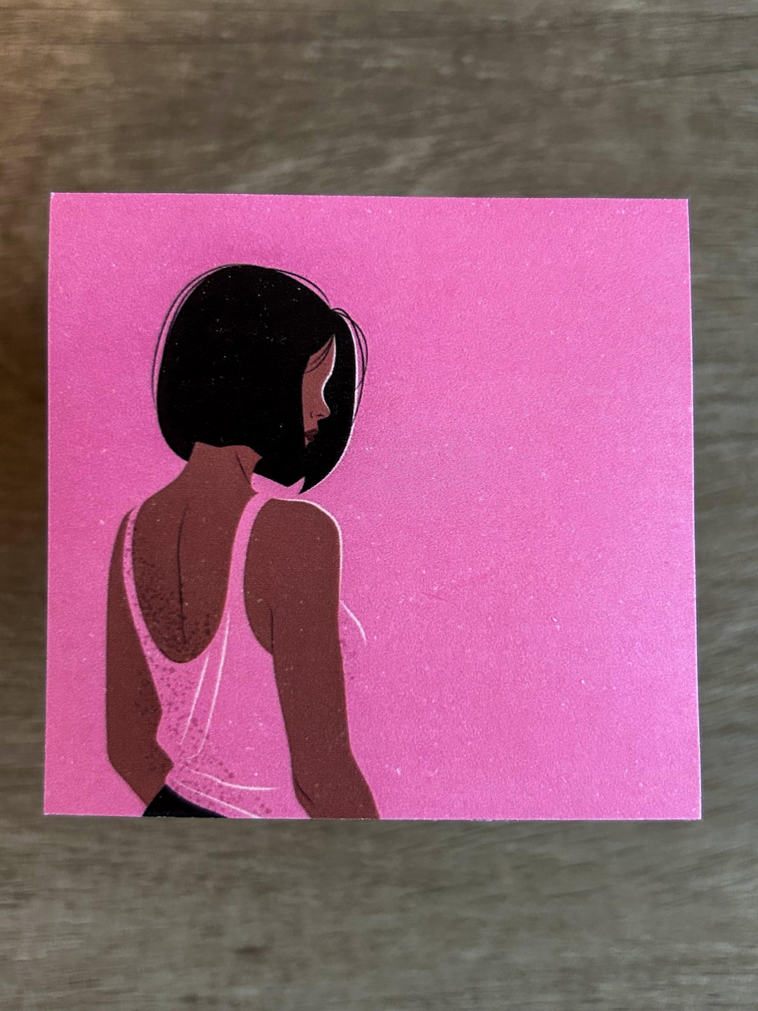 Brown Skin Girl Pink Sticky Notes - Unique Sticky Notes|unique Adhesive ...