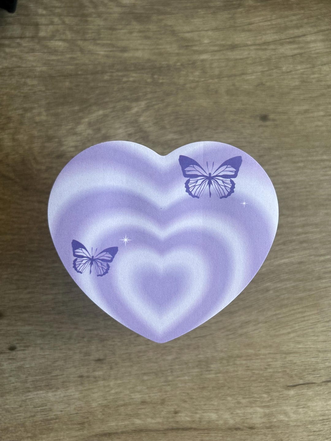 Aesthetic Purple Sticky Notes - Heart Shaped Unique Sticky Notes ...