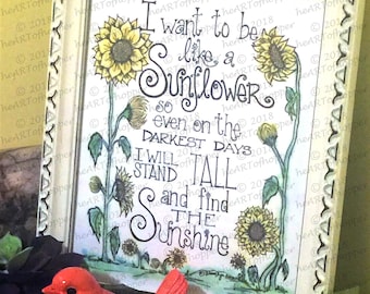 Stand Tall Sunflower - Etsy