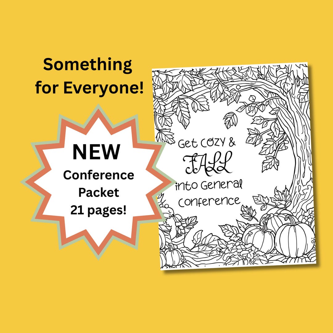 General Conference Activity Packet | for All Ages | - Etsy