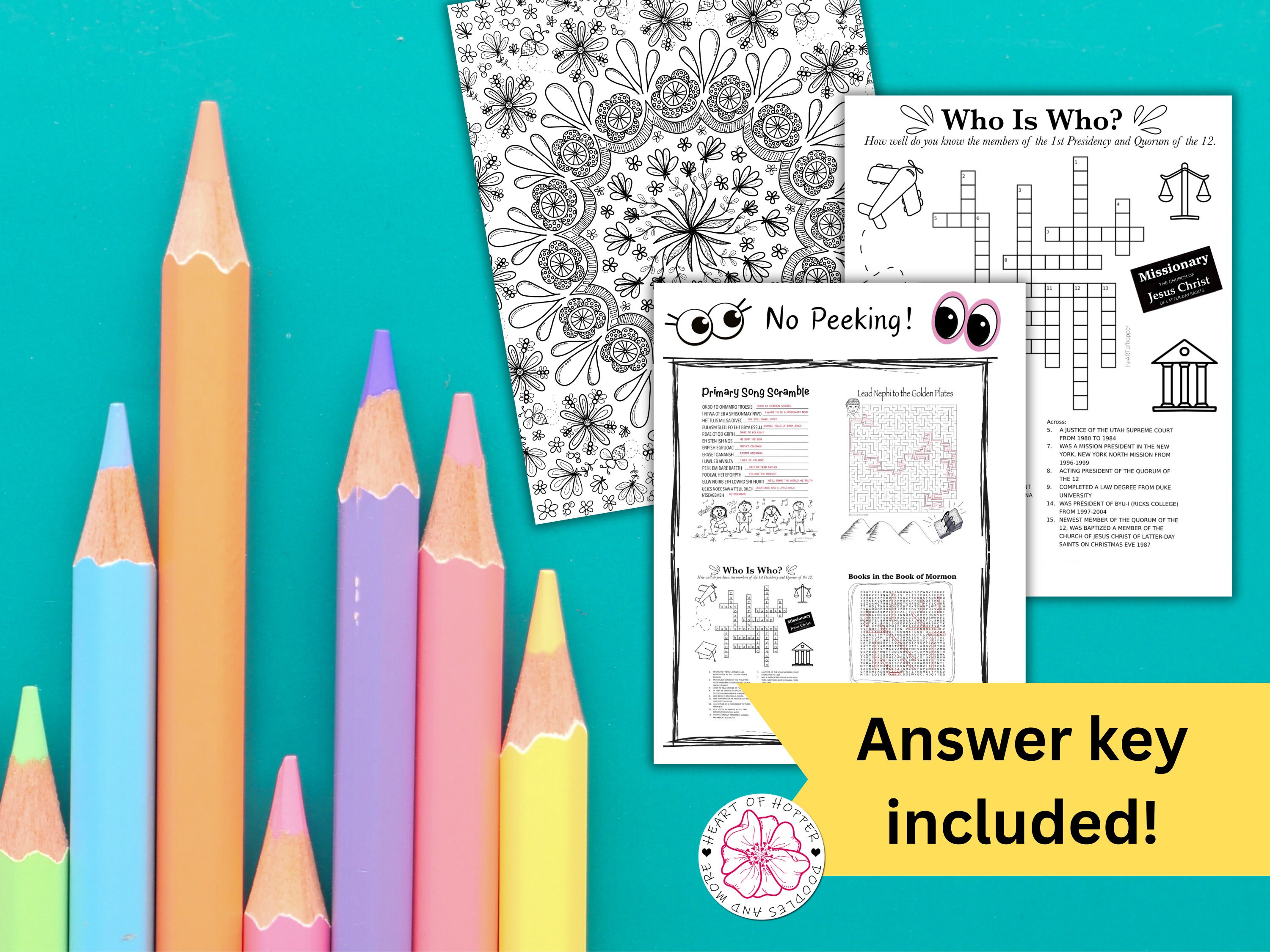 A General Conference Printable Packet All Ages Note Taking LDS Coloring ...