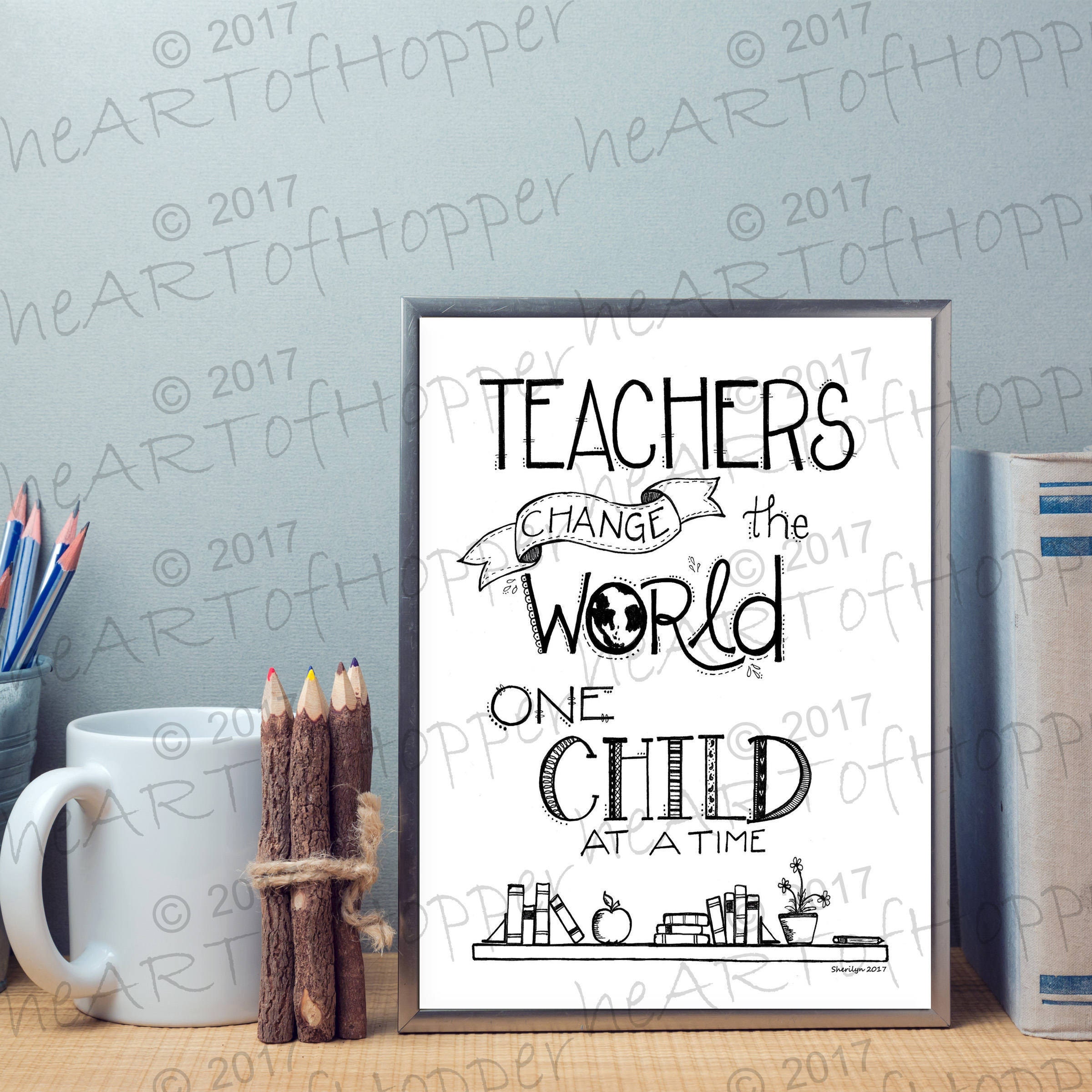 Teachers change the world one child at a time teacher | Etsy