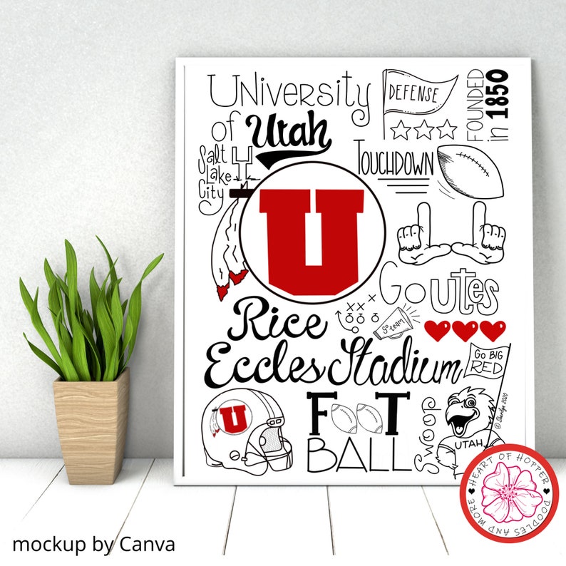 University of Utah Football U of U Printable Utah Football Team ...