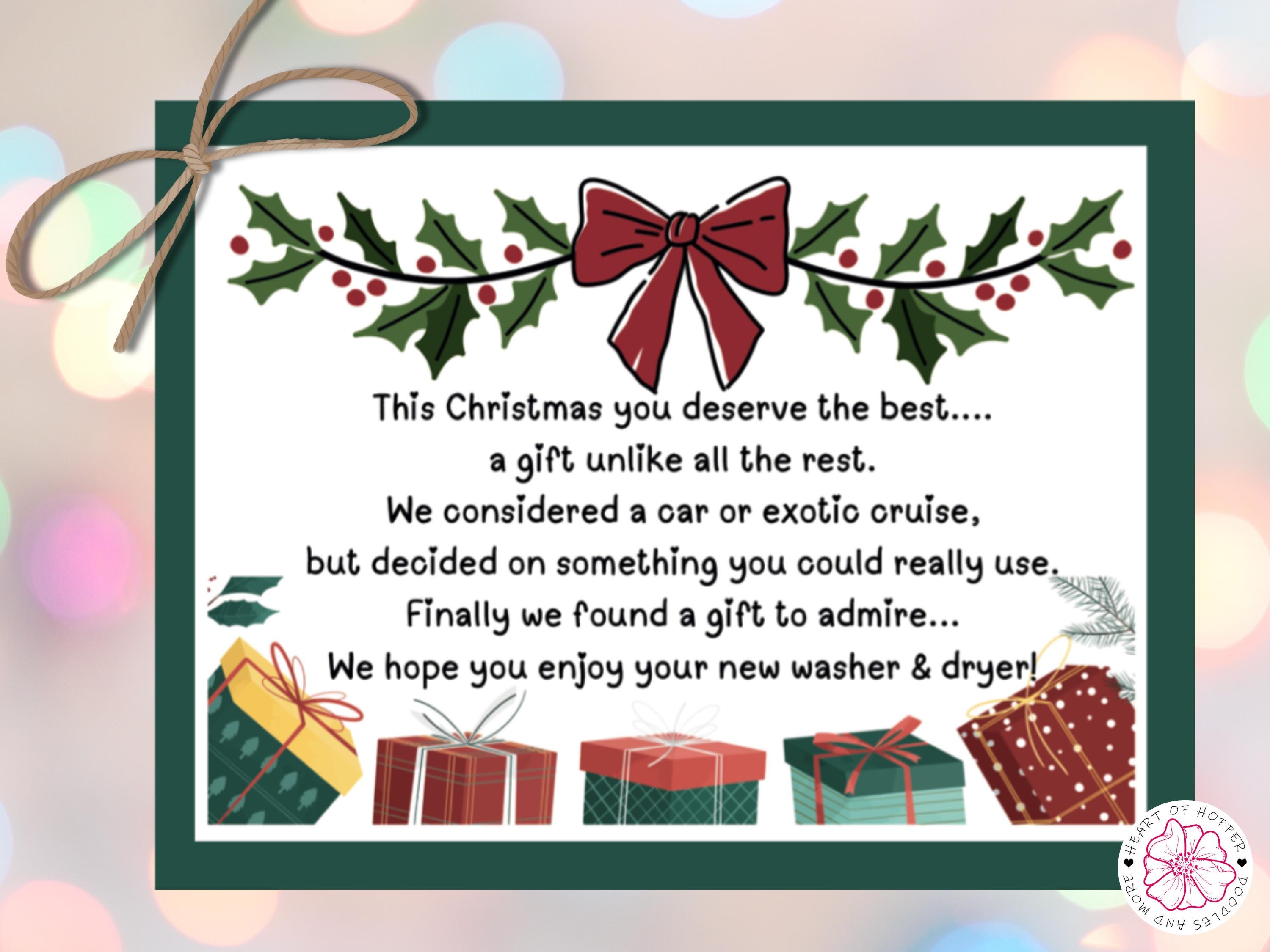Christmas Dishcloth & Towel Gift Tag | Printable Tag (PDF Download) - Etsy