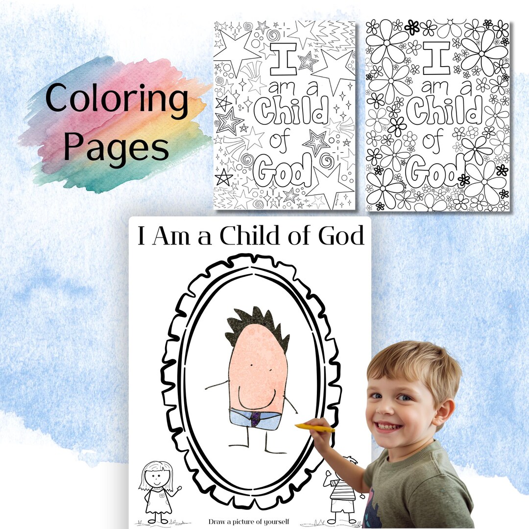 I Am a Child of God Coloring Pages for Kids | Christian Printable ...