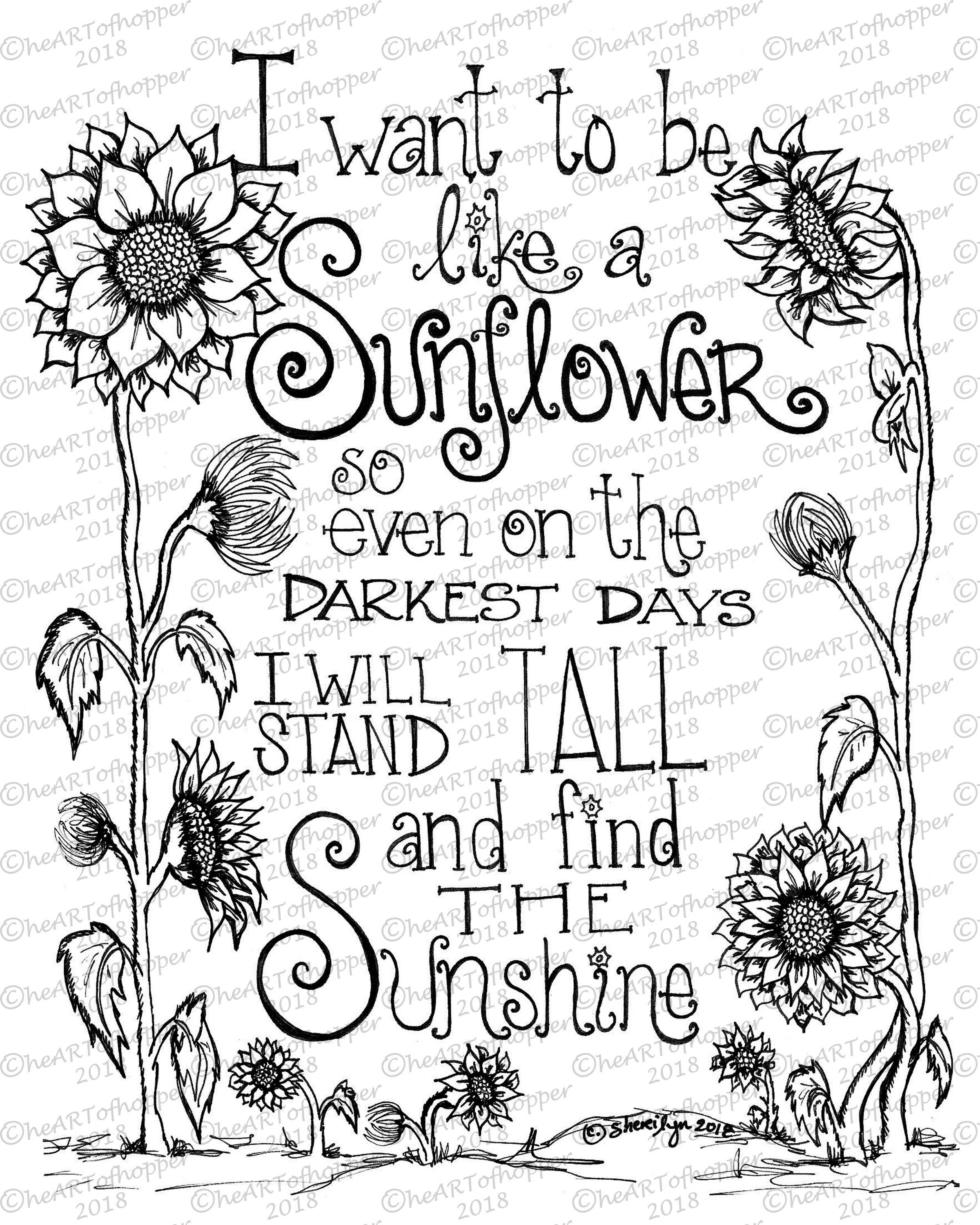 Sunflowers Stand Tall to Find the Sunshine - Etsy
