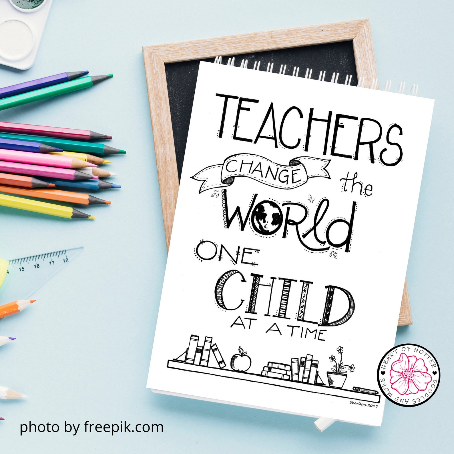 Teachers Change the World One Child at a Time Teacher Appreciation Gift ...