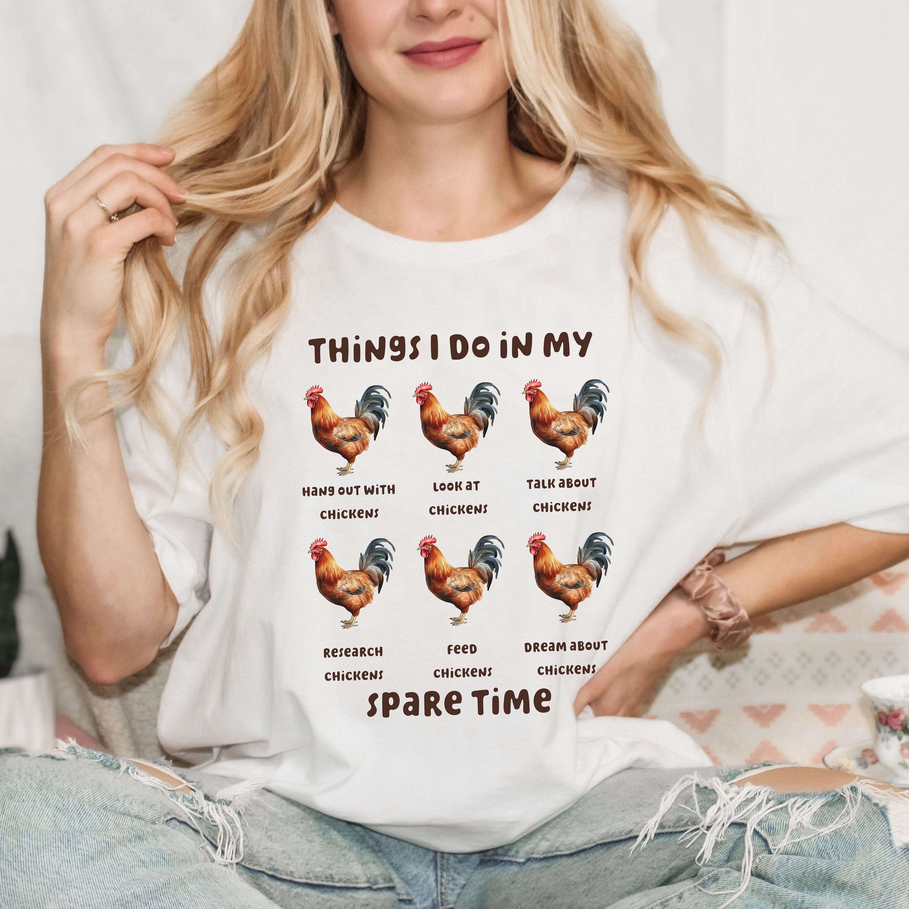 Things I Do in My Spare Time Chickens Tshirt Funny Chicken T - Etsy