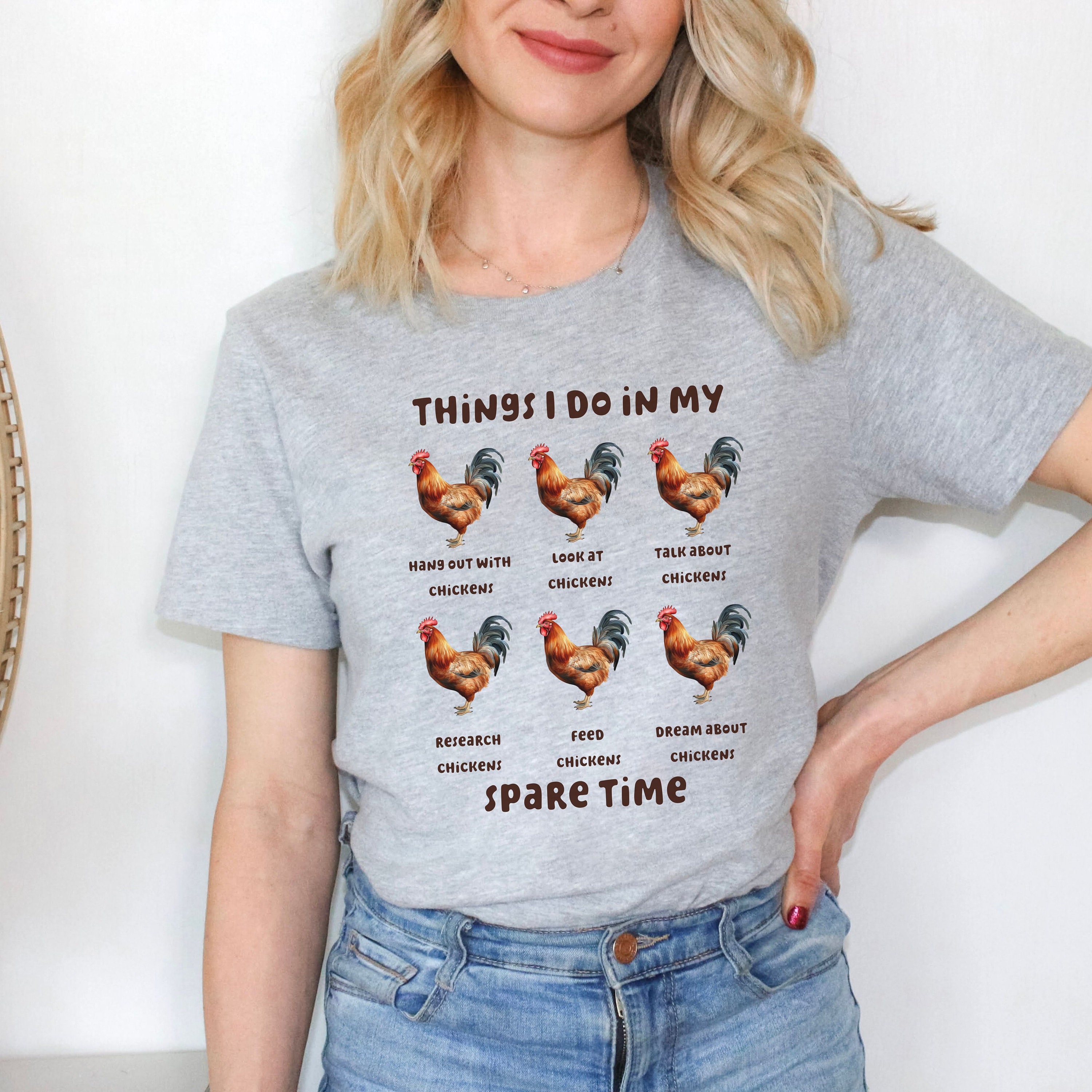 Things I Do in My Spare Time Chickens Tshirt Funny Chicken T - Etsy