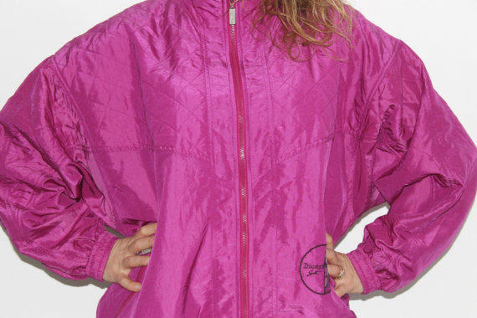 TRIUMPH Neon Windbreaker Bomber Workout Purple Jacket | Etsy