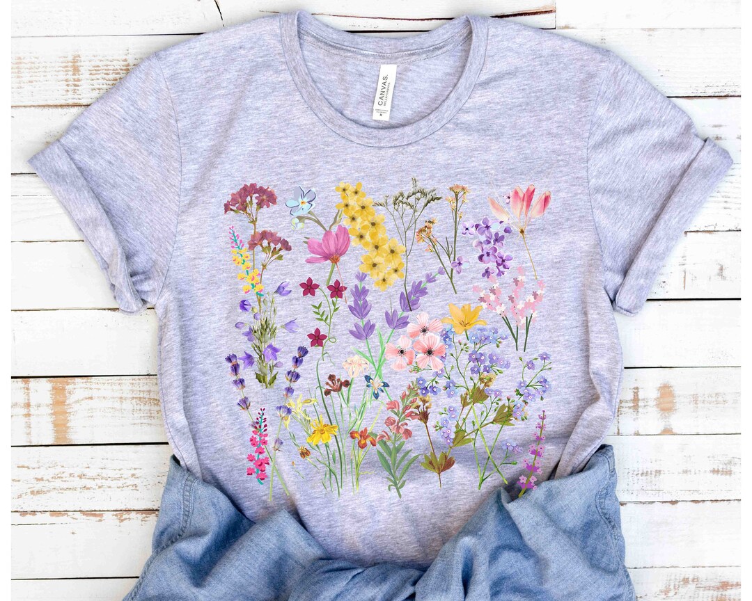 Cottagecore Shirt, Wildflower Tshirt, Wild Flowers Shirt, Floral T ...