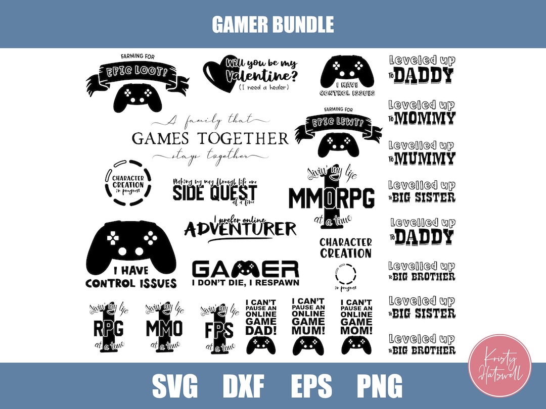 Gamer SVG Bundle, Gaming SVG Bundle, Gamer, Gaming, Teenager Svg, Teen ...