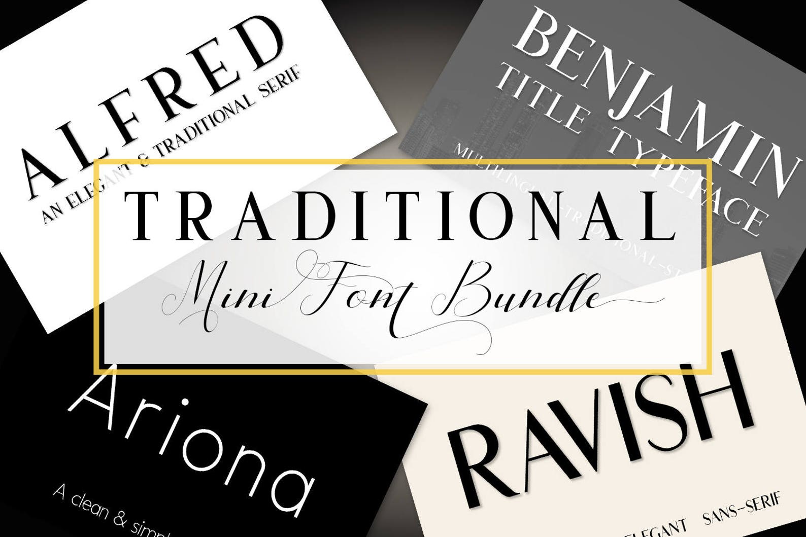 Traditional Mini Font Bundle, Sans-serif Font, Serif Font, Wedding Font ...