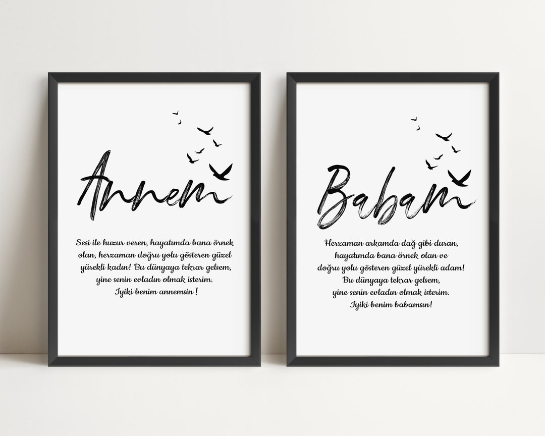 Anne + Baba | Set | Anne | Baba | Anne Babaya Hediye | Bayram Hediyesi ...