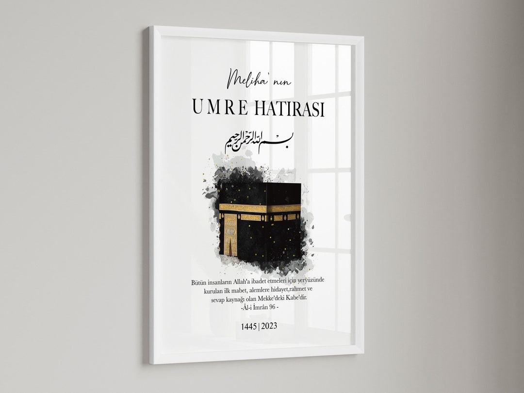 Cadeaux Omra et Hajj, umre hatirasi, umre hediyesi, mekke, affiche ...