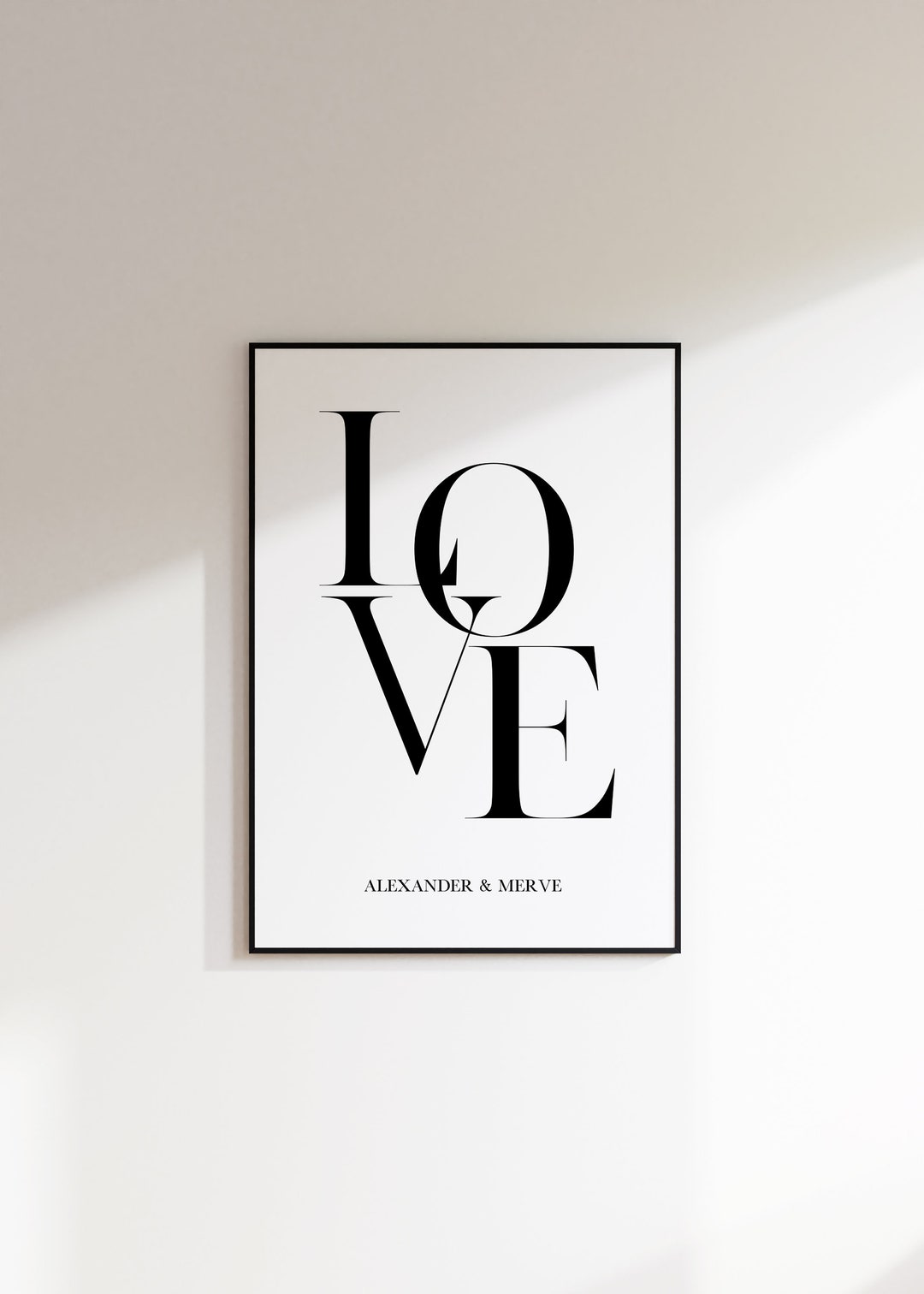 Love Poster Loveposter Love Name Picture Wedding Gift, Engagement Gift ...