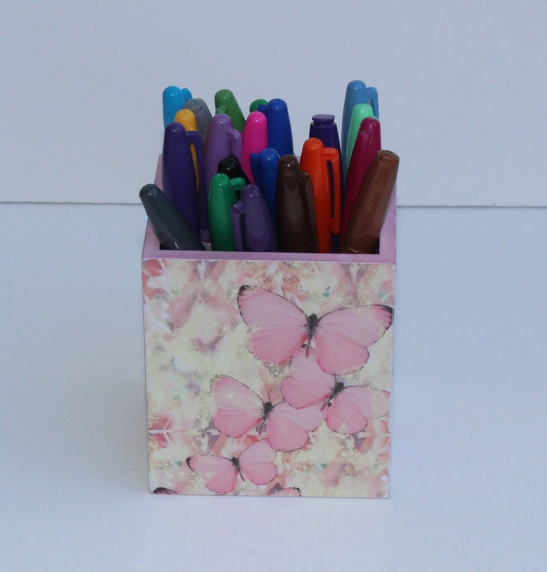 Pink Butterfly Pen Holder - Etsy