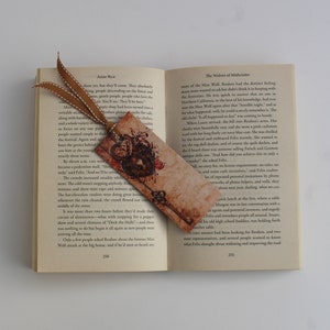 Heart With a Key Themed Wooden Decoupage Bookmark - Etsy UK