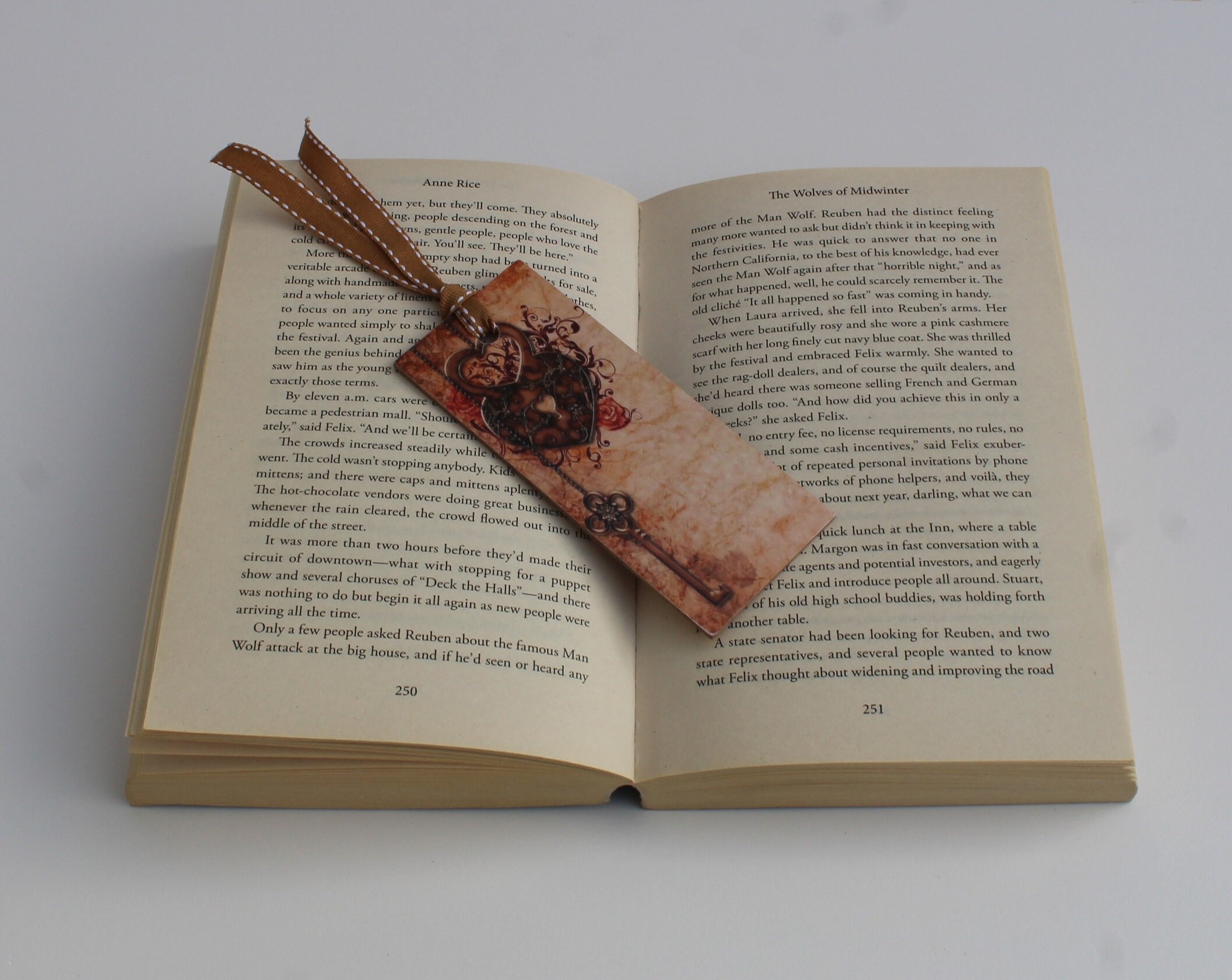 Heart With a Key Themed Wooden Decoupage Bookmark - Etsy UK